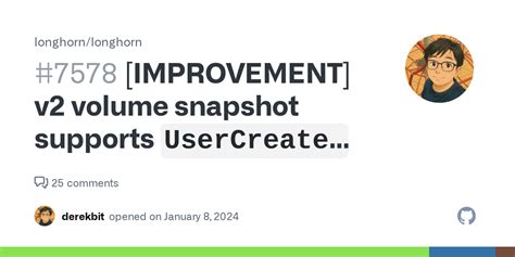 Improvement V2 Volume Snapshot Supports `usercreated` Flag · Issue