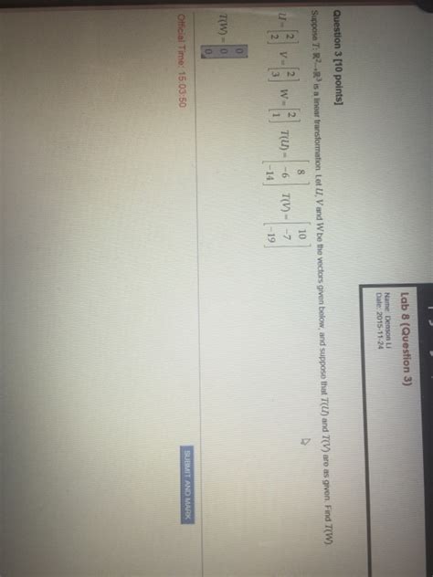 solved suppose t r 2 rightarrow r 3 is a linear