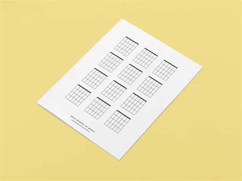 Empty Guitar Chord Chart