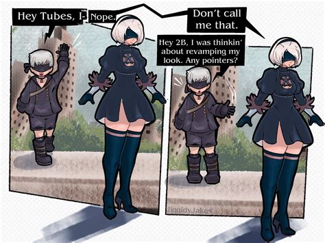 2b And 9s Nier And 1 More Drawn By Jiggidyjakes Danbooru