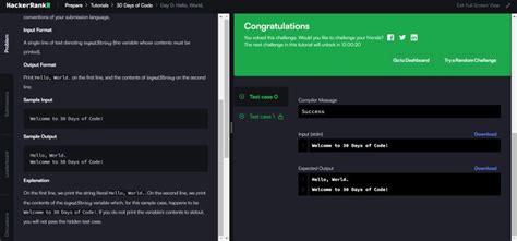 Sri Harish Vel M On Linkedin Day0 Hackerrank Challenge Java 13