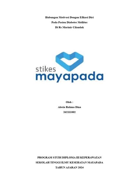 Hubungan Motivasi Dengan Efikasi Diri Pada Pasien Diabetes Melitus Pdf