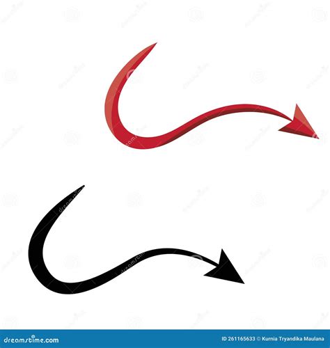 Devil Tail Red Arrow Red Devil Vector Illustration Stock Vector