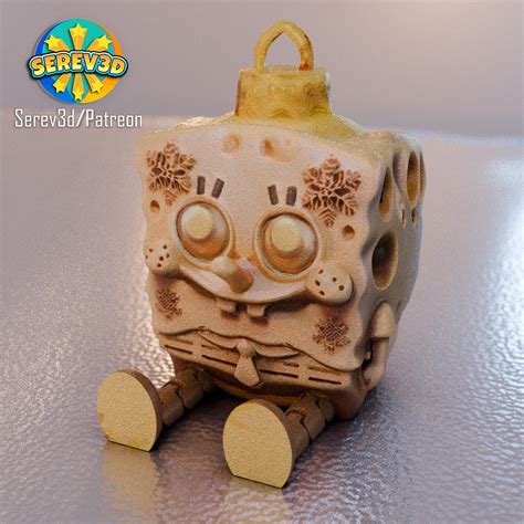 📁 Spongebob Xmas Ornament 3d Print Stl And Multicolor 3mf File・free Stl File For 3d Printing・cults