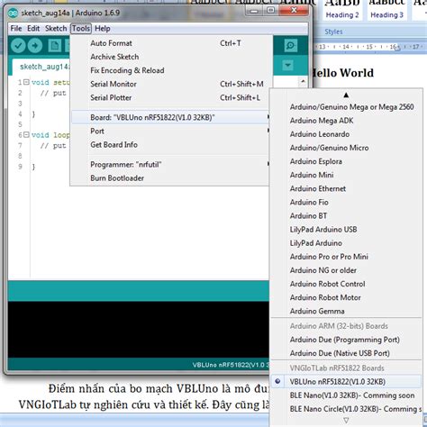 Vbluno Tutorial Hướng Dẫn Lập Trình Arduino Ide Cho Bo Mạch Vbluno