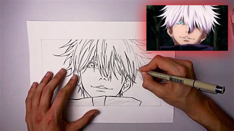 How To Draw Satoru Gojo From Jujutsu Kaisen Step By Step YouTube