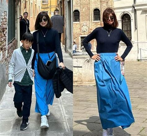 패션엔 ‘홍콩댁 강수정 개구쟁이 아들과 이태리 여행 훈훈한 모자 커플룩