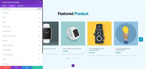 Divi Product Carousel Module Divigear