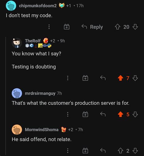 testing your code is doubting r programmerhumor