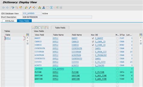 Extend Cds View Sapcodes