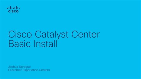 Cisco Catalyst Center Basic Install Cisco Video Portal