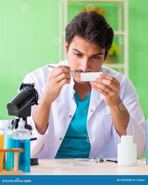 Chemist Testing Soap In The Lab Stock Photo Image Of Chemistry Expertise 329352614