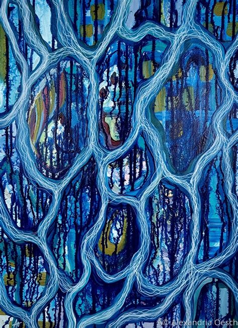 Gill Net In Blue Original Art By Alexandria Oesch