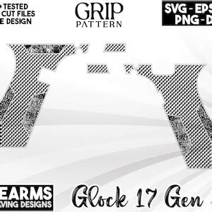 Glock17 Gen3 Firearms Grip Pattern Laser Engraving Design Glock17 Pattern Pattern Laser Design