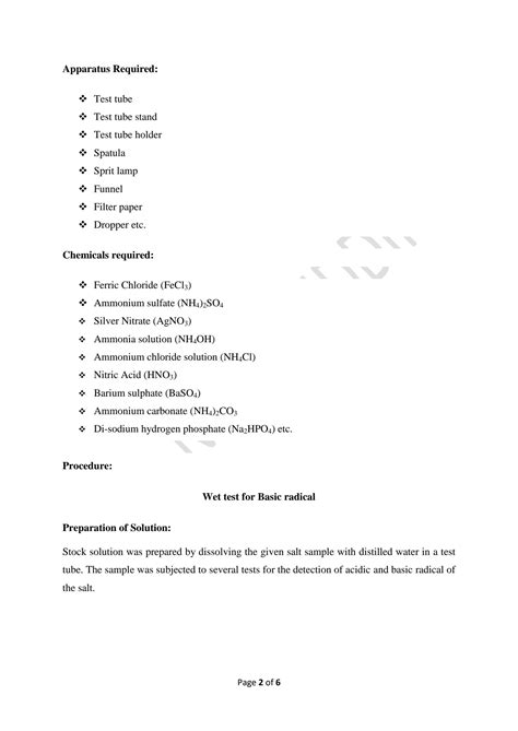 Solution Salt Analysis Fecl3 And Nh4so4 Studypool