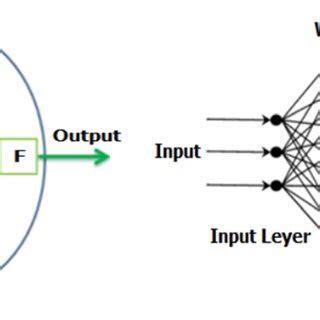 Scheme Of The Neurons And Three Layer Neural Network Structure Download Scientific Diagram