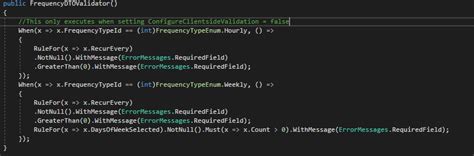 validation not working when setting configureclientsidevalidation