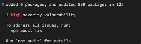 Npm安装 High Severity高危漏洞提醒1 High Severity Vulnerability Csdn博客
