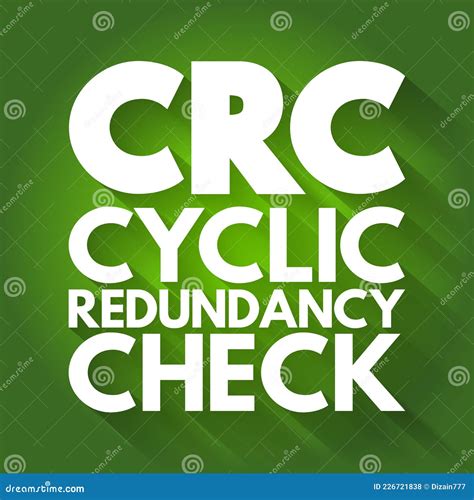 Crc Cyclic Redundancy Check Acronym Technology Concept Background Stock Illustration