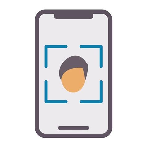 premium vector vector design mobile face scan icon style