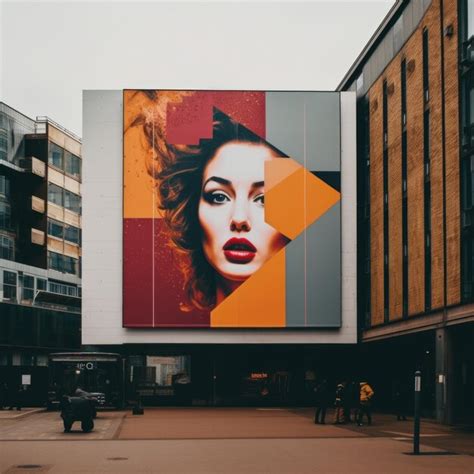 premium ai image a building with a picture of a woman on it