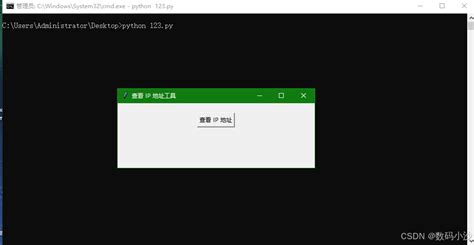 初级python代码编程学习 简单的查看当前ip地址的图形化工具python显示当前ip Csdn博客