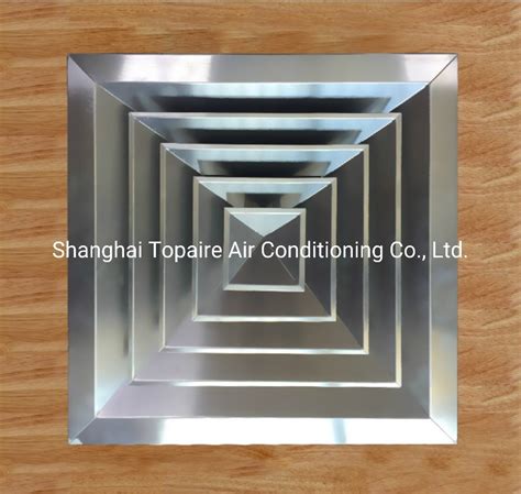 Stainless Steel 304 Square Diffuser Air Grilles And Air Outlet Grilles