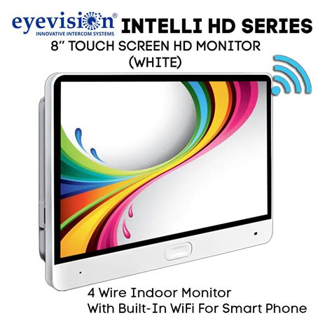 8 Hd Video Intercom Monitor With Built In Wifi For Smartphone App Video Intercoms And