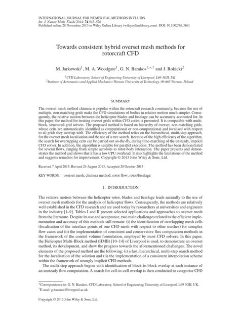 Numerical Methods In Fluids 2013 Jarkowski Towards Consistent Hybrid Overset Mesh Methods