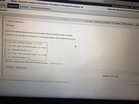 Solved 0 S Felder Rousseau Bullard Elementary Principles