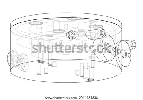Abstract Industry Object Concept Vector Rendering Stock Vector Royalty Free 2014984838