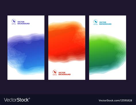 Set Three Banners Abstract Headers With Step Vector Image
