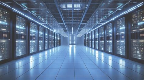 Premium Photo Super Computer Server Room For Big Data Hi Tech Technology Background