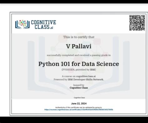 Earned Python For Data Science Certification V Pallavi Posted On The