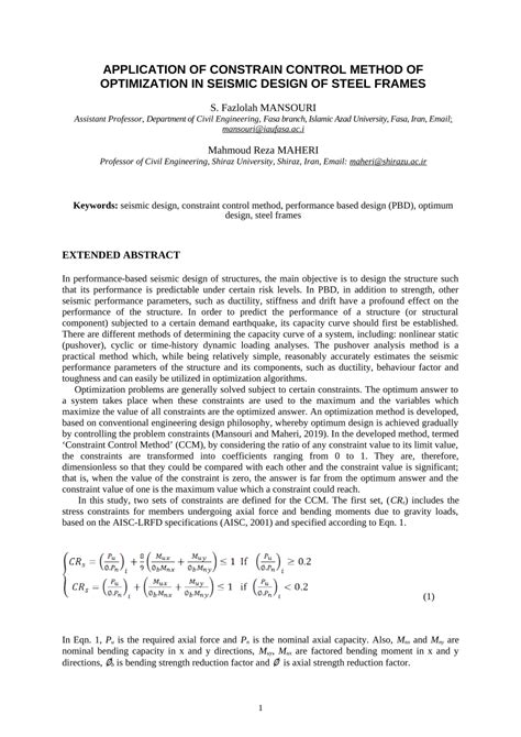 pdf extended abstract application of constraint control method of