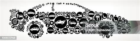 자동차 자동차와 자동 복구 아이콘 배경 교통수단에 대한 스톡 벡터 아트 및 기타 이미지 교통수단 기계류 대규모 개체 그룹 Istock