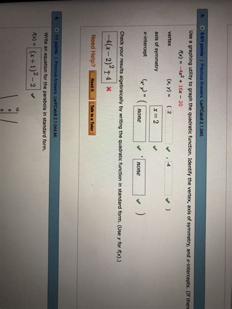 Solved Use A Graphing Utility To Graph The Quadratic