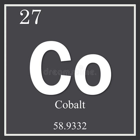 Cobalt Chemical Element Of The Periodic Table Vector Stock Vector Illustration Of Structure