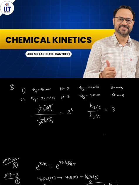 Chemical Kinetics L 09 Class Notes First Order Reversible Reaction And Sequential Reaction Chemical Kinetics L 09 Class Notes First Order Reversible Reaction And Sequential Reaction