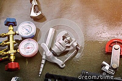 Eccentric Cone Flaring And Meter Gauge Tools For Repair Air Stock Photo CartoonDealer Com