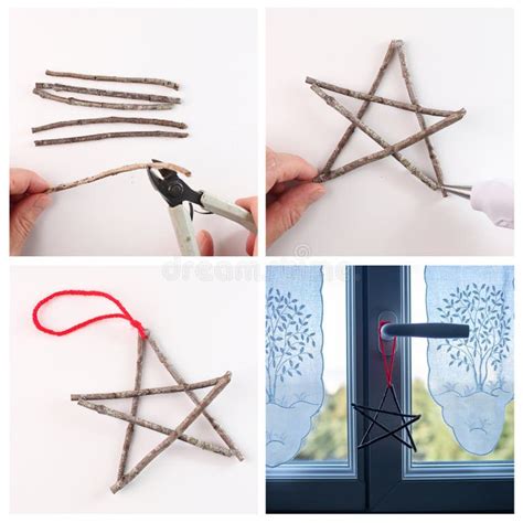 Step By Step Tutorial For Making A Star Ornament With Wooden Sticks And