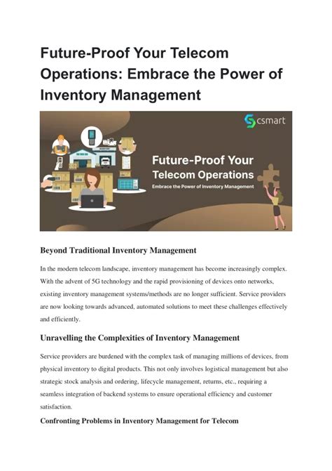 Ppt Future Proof Your Telecom Operations Embrace The Power Of Inventory Management Powerpoint