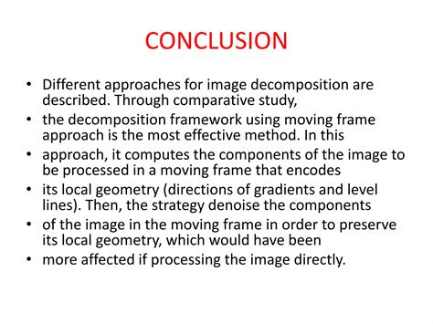 A Decomposition Framework For Image Denoising Algorithms Ppt