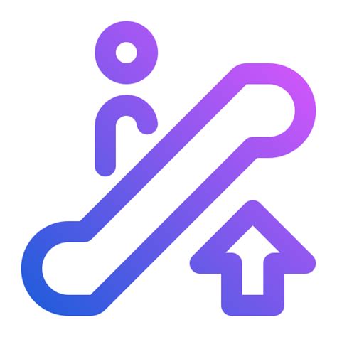 Icono De Escalera Arriba Generic Gradient
