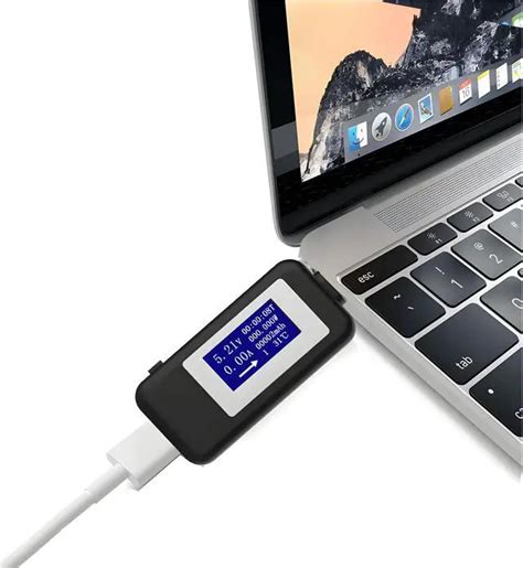 USB C Power Meter Digital LCD Voltage Current Load Tester Tablets