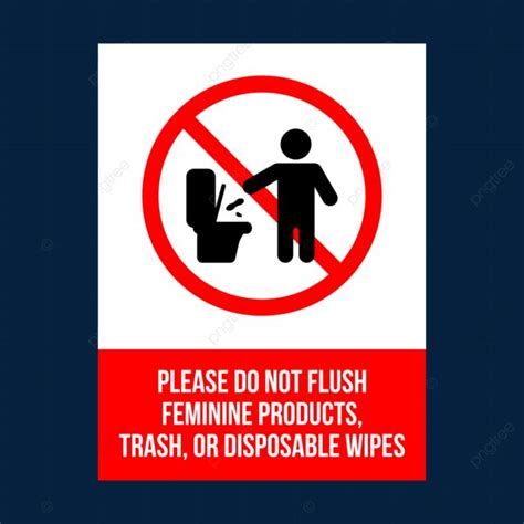 รูปป้ายห้ามทิ้งผลิตภัณฑ์สตรีหรือทิชชู่เปียก Png ห้ามทิ้งผลิตภัณฑ์สตรีลงในถังขยะหรือกระดาษเช็ด