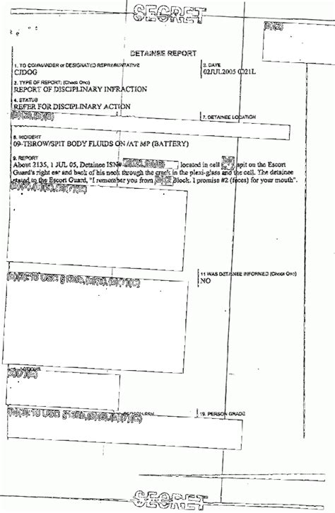 Sh T Hits The Man At Gitmo The Smoking Gun
