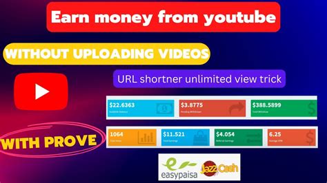 how to earn money from youtube unlimited trick best url shortener to