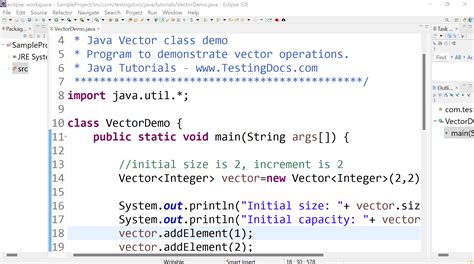 Java Vector Class