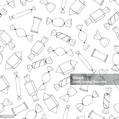 색칠 공부 안티 스트레스 원활한 패턴 배경 화면 다른 사탕 귀여운에 대한 스톡 벡터 아트 및 기타 이미지 귀여운 낙서 드로잉 디자인 Istock